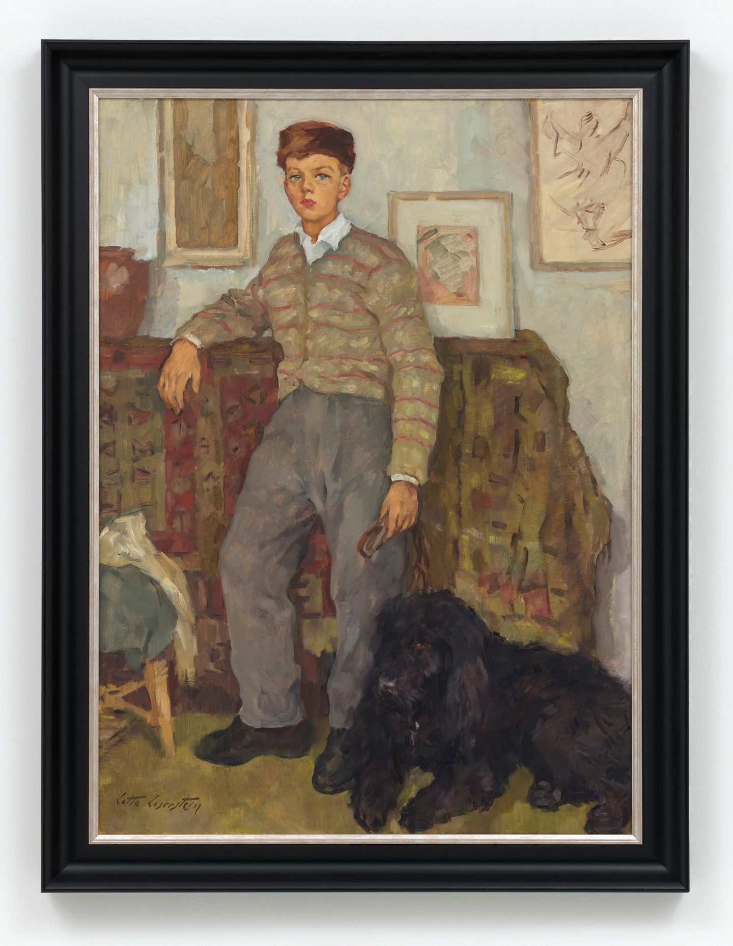 Lotte Laserstein, Junge mit Pudel, 1959 · Galerie Ludorff
