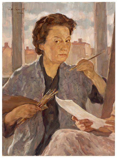 Lotte Laserstein, Selbstportrait mit Palette ....